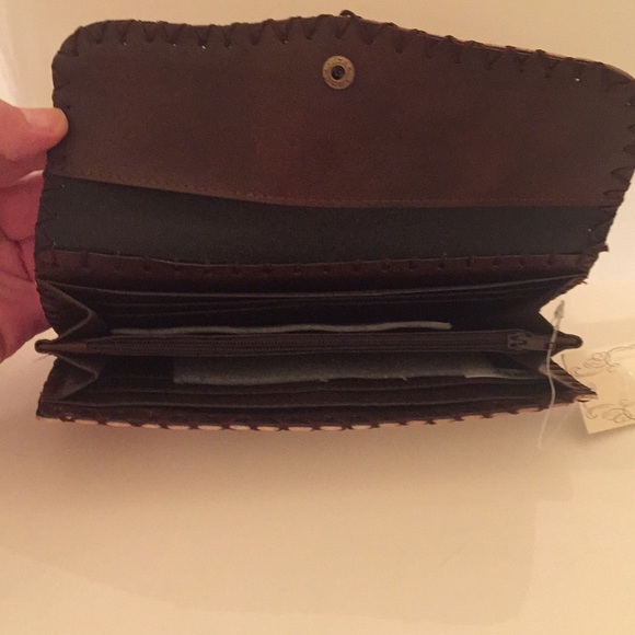 Ole | Bags | Ole Brand Boho Snap Flap Leatherette Wallet | Poshmark